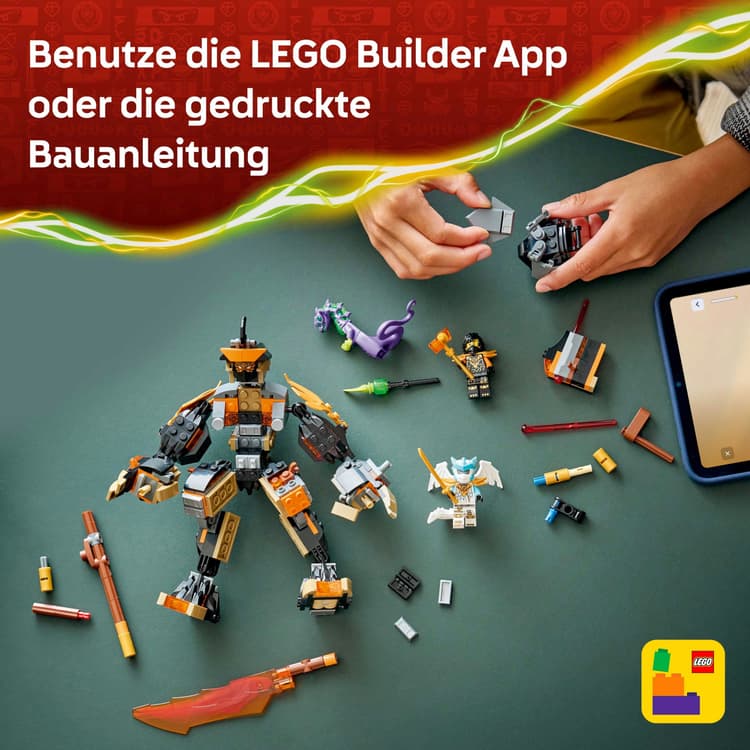 LEGO NINJAGO 71854 Coles Action-Mech und Drachen-Zane, Ninja Spielzeug ...