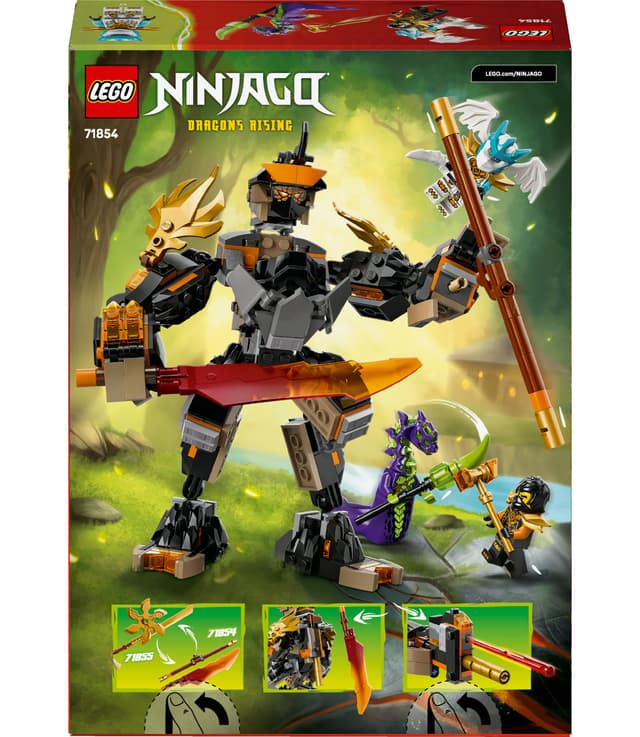 LEGO NINJAGO 71854 Coles Action-Mech und Drachen-Zane, Ninja Spielzeug ...