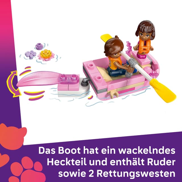 LEGO Friends 42681 Axolotl-Abenteuerboot, Spielzeug mit Tierfiguren ...