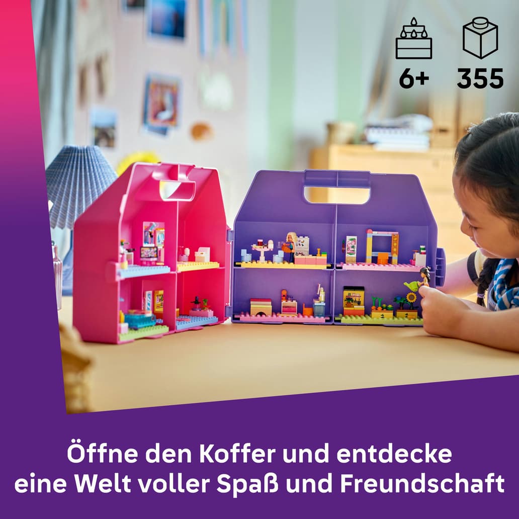 LEGO Friends 42697 Kreativer Puppenhauskoffer, Bauset, Tragbares ...