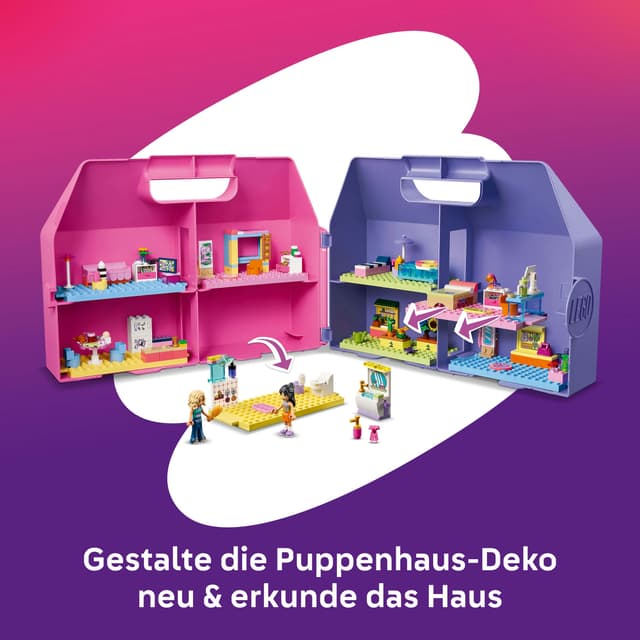 LEGO Friends 42697 Kreativer Puppenhauskoffer, Bauset, Tragbares ...