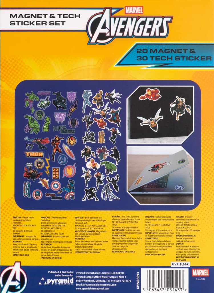 Avengers - Magnet & Tech Sticker Set online bestellen | MÜLLER
