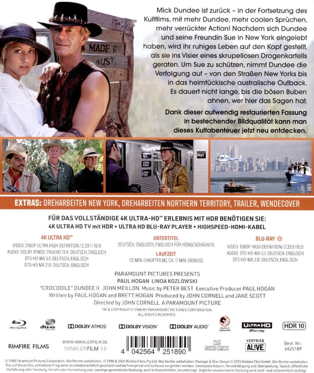 Crocodile Dundee II (4K UHD-Blu-ray + Blu-ray) online bestellen | MÜLLER