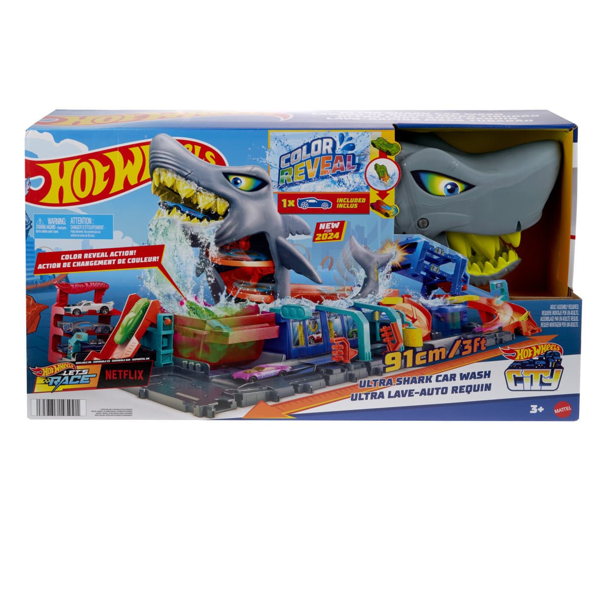 Hot Wheels City Ultimative Hai-Autowaschanlage mit Farbwechsel ...