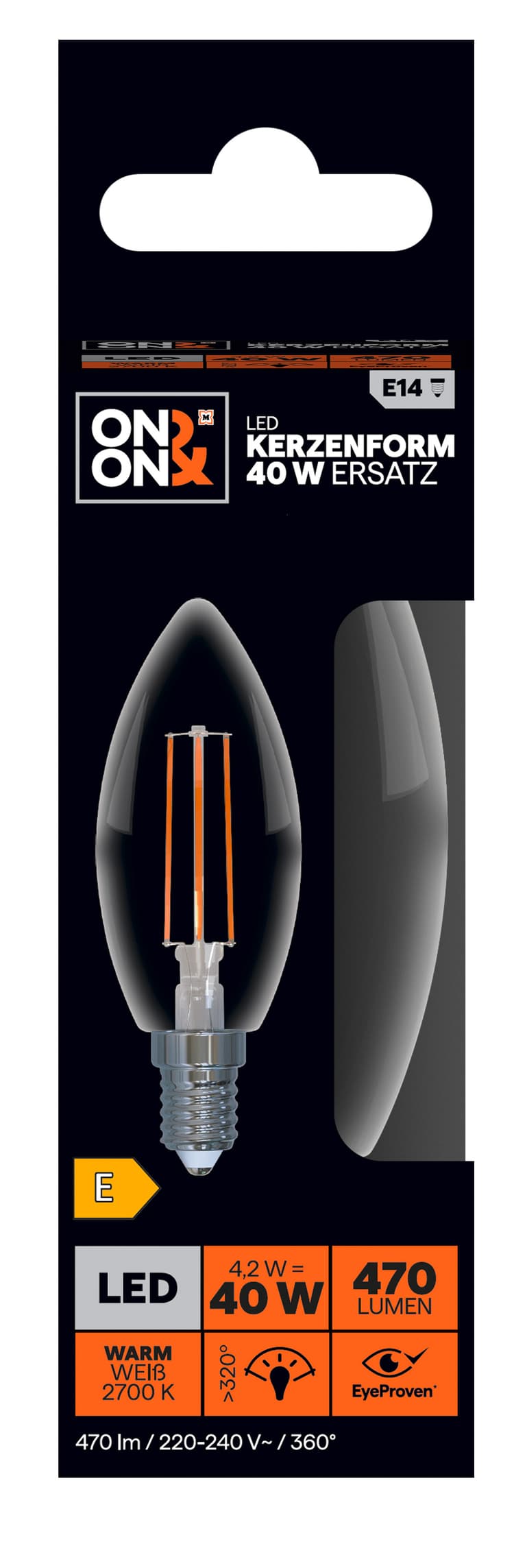 ON&ON LED-Lampe Retro Kerze E14 40 Watt online bestellen | MÜLLER