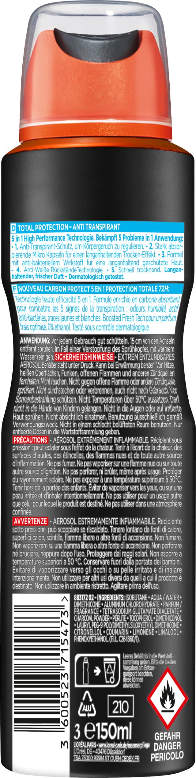 L'Oréal Men Expert Deo Carbon Protect online bestellen | MÜLLER