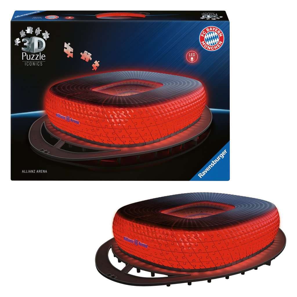 Ravensburger Puzzle - 3D Puzzle Iconics: Allianz Arena - mit Licht ...
