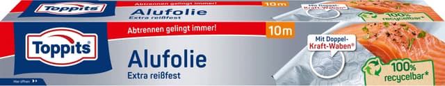 Toppits Alufolie extra reißfest online bestellen | MÜLLER