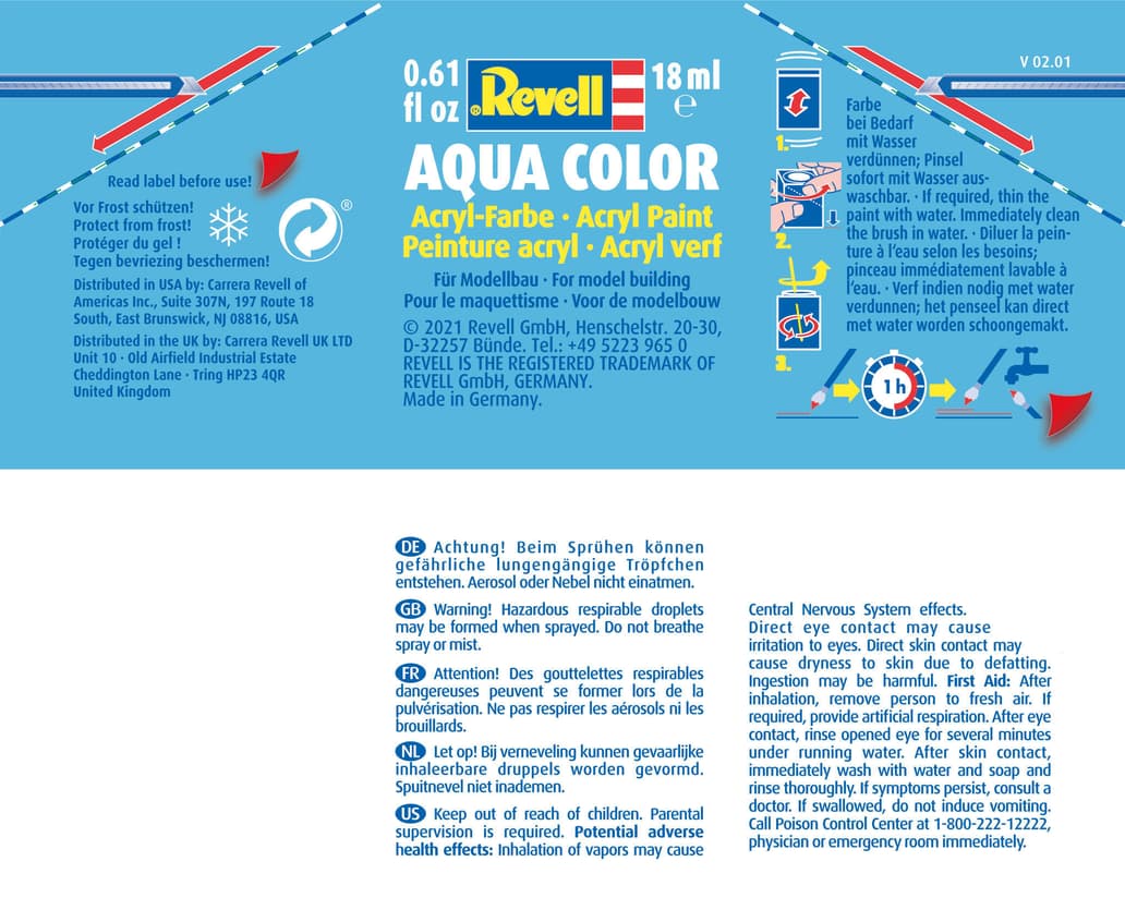 Revell 36136 Aqua Color Karminrot, matt, 18ml, RAL 3002 online ...