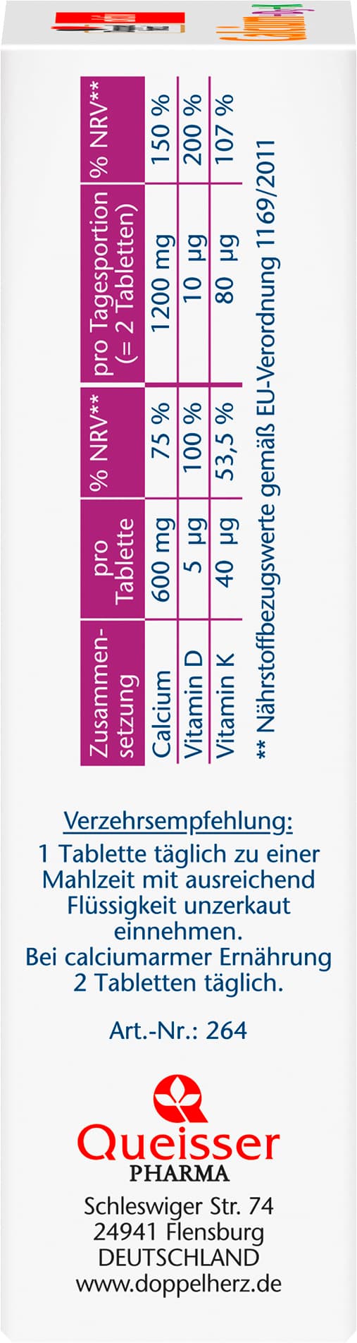 Doppelherz Calcium + Vitamin D3 30 Tabletten online bestellen | MÜLLER