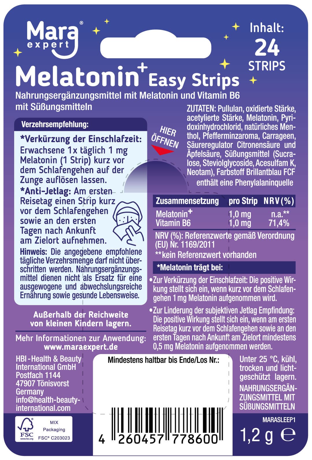 MARA EXPERT Melatonin Easy Strips online bestellen | MÜLLER