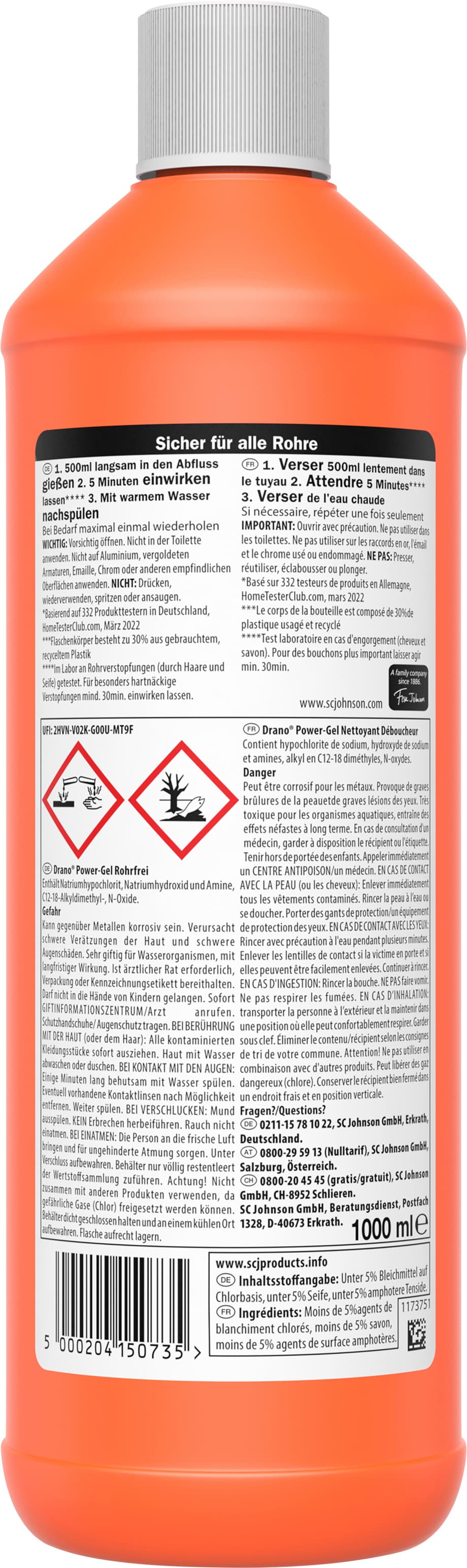 Drano Power-Gel Rohrfrei Abflussreiniger online bestellen | MÜLLER