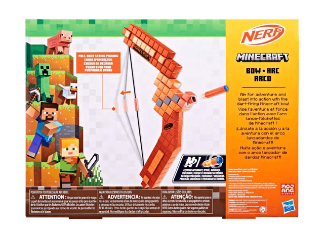 Hasbro - Nerf N Series Minecraft Bow Dart Blaster – Actionspaß für ...