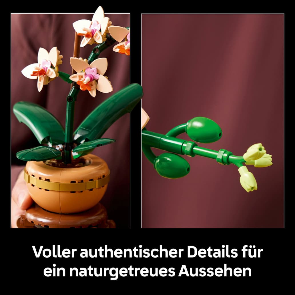 LEGO Botanicals Mini-Orchidee, Kunstblumen Set für Erwachsene 10343 ...
