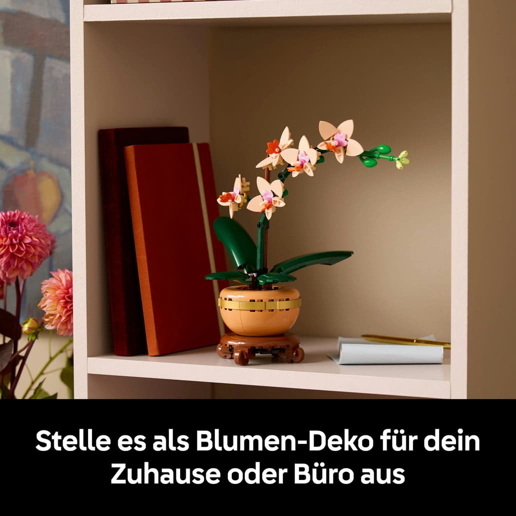 LEGO Botanicals Mini-Orchidee, Kunstblumen Set für Erwachsene 10343 ...