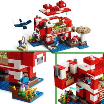 LEGO Minecraft Das Pilzkuh-Haus, Kinderspielzeug zum Videospiel 21270 ...