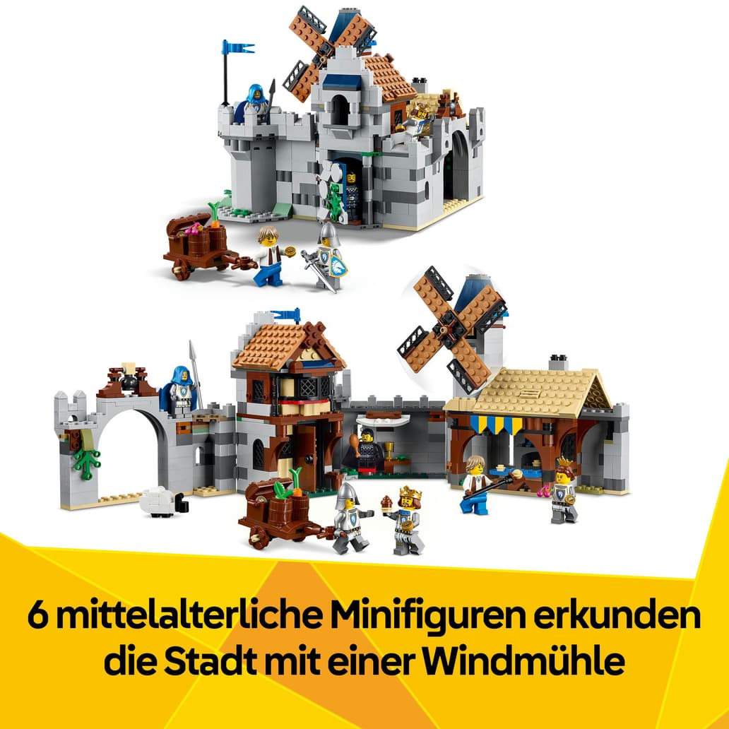 LEGO Creator Ritterburg im Mittelalter 31168, 3-in-1 Bauset, LEGO ...