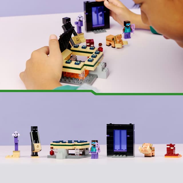 LEGO Minecraft 21584 Reise durch Nether und Endportal, Spielzeug ab 7 ...