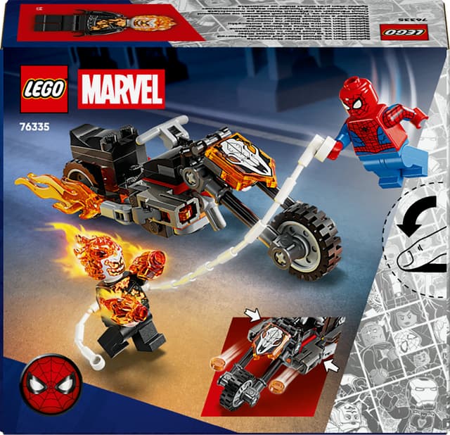 LEGO 76335 Marvel Spider-Man vs. Ghost Rider auf seinem Motorrad, Spiel ...