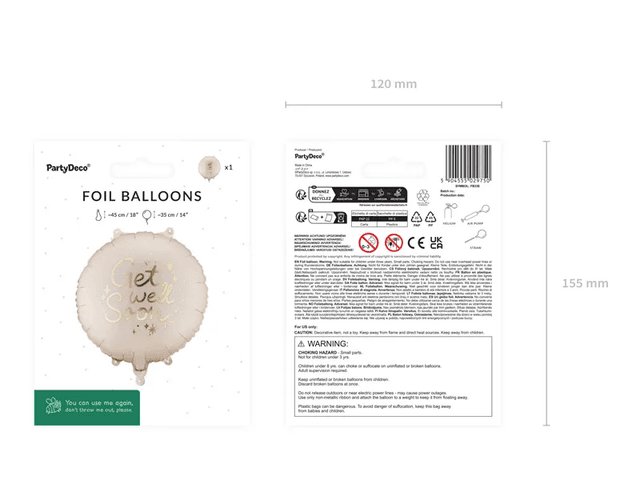 Folienballon Pastille ''Get Well Soon'', 35x35 cm online bestellen | MÜLLER