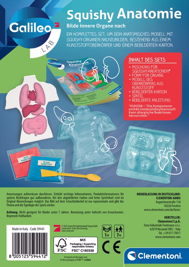 Clementoni - GALILEO Squishy Anatomie 59441 online bestellen | MÜLLER
