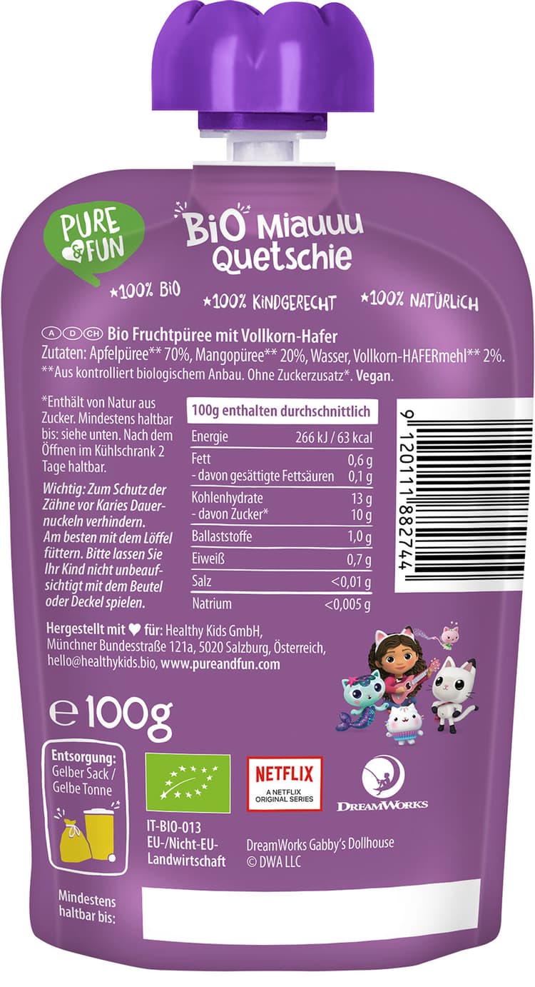 PURE&FUN Bio Gabby's Dollhouse Miauuu Quetschie online bestellen | MÜLLER
