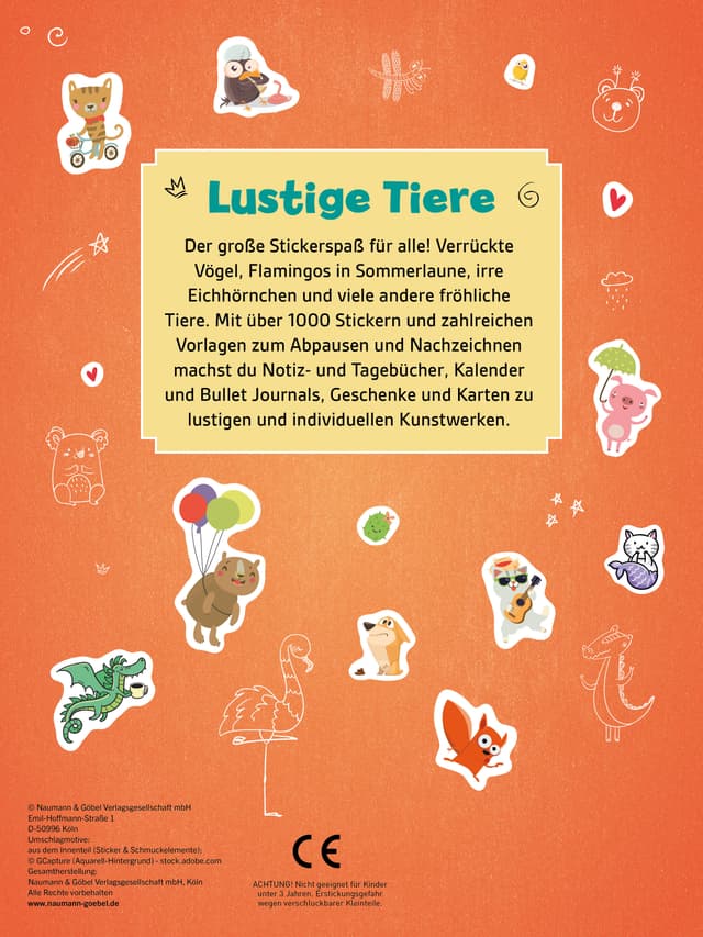 Stickerbuch Lustige Tiere I Über 1000 Sticker online bestellen | MÜLLER